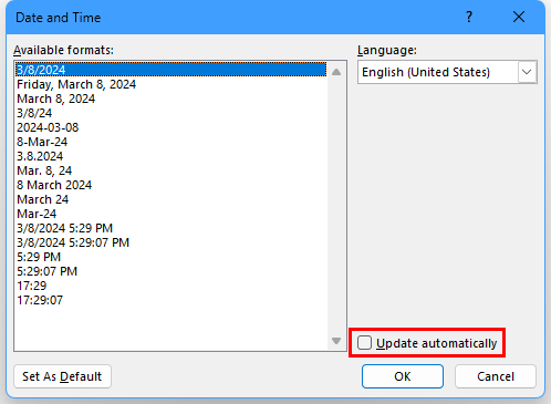 Date on letter changes to current date when document is reopened ...