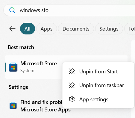 Microsoft store thinks the program is installed even though it is not ...