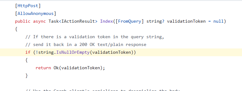 Microsoft Webhook Validation Failure for Webhook URL - Microsoft Q&A