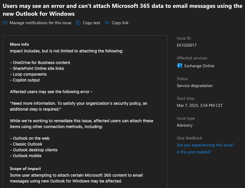 New Version Outlook and OneDrive issue - Microsoft Q&A