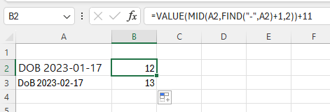 How do I create a formula in one column to change by one each month ex ...