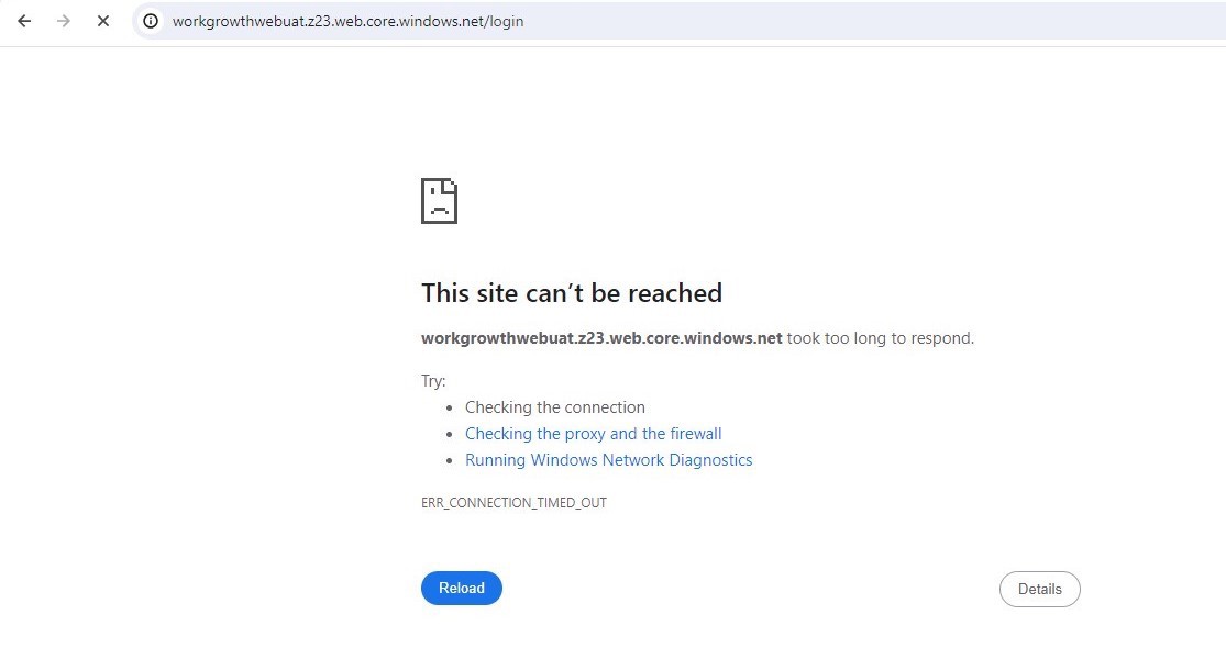 ERR_CONNECTION_TIMED_OUT - Microsoft Q&A