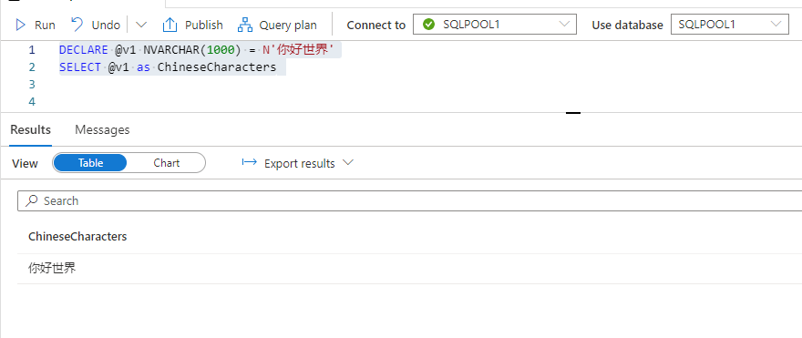 Azure Synapse Dedicated SQL Pool for chinese language records - Microsoft Q&A