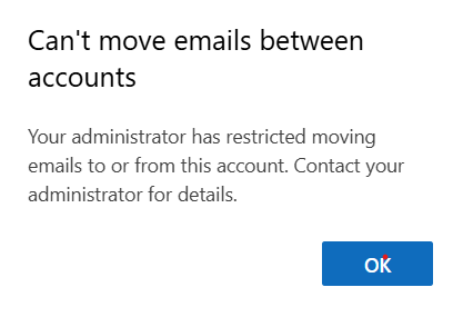 Can't move emails between accounts in New Outlook - Microsoft Q&A