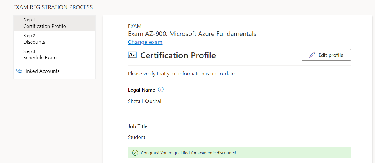 I want to avail a student voucher for taking the AZ-900 exam but I am ...