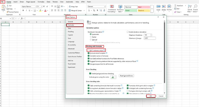 How do I revert excel back to Row #, Column Letter? - Microsoft Q&A
