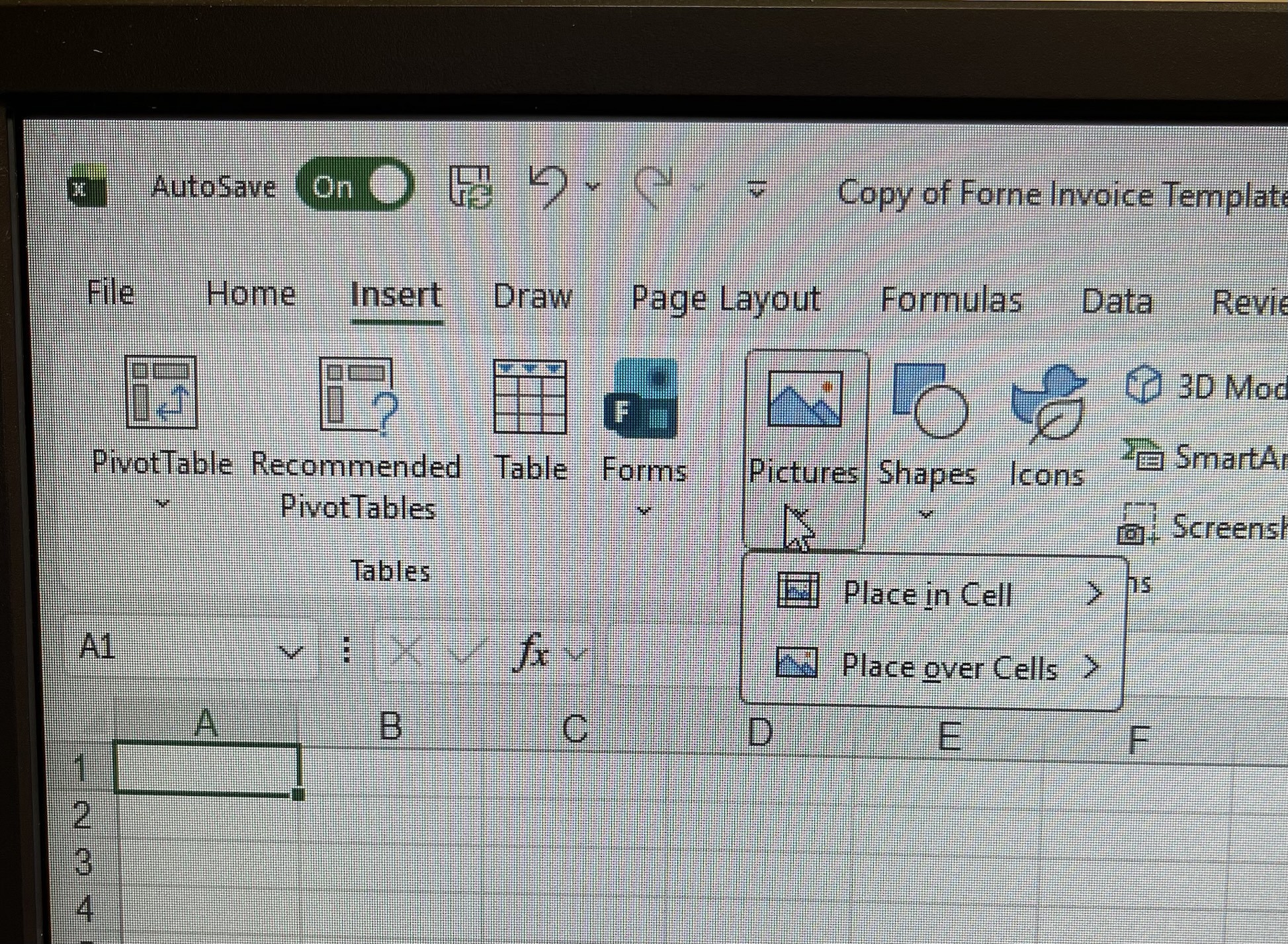 Insert picture "Place in Cell" option missing from Excel Mac ...
