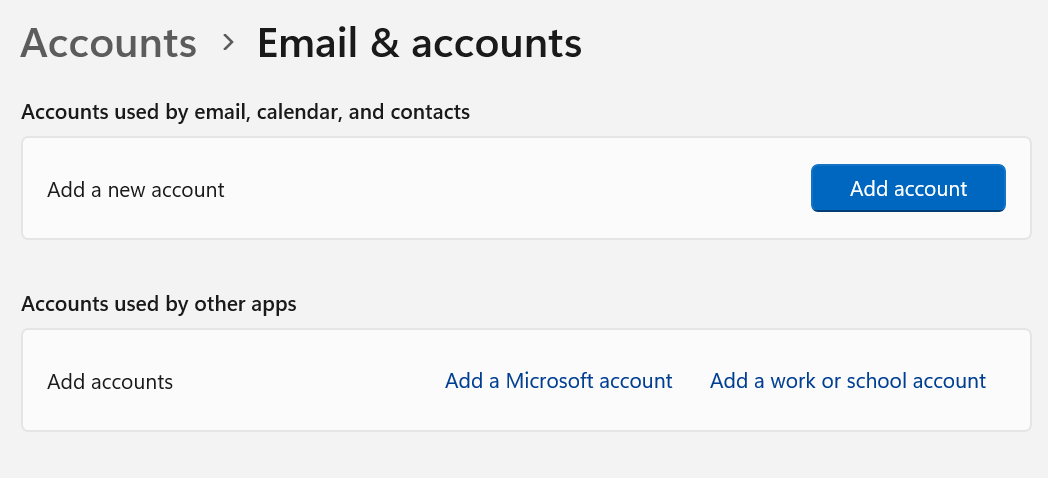 Windows Mail Account - Microsoft Q&A