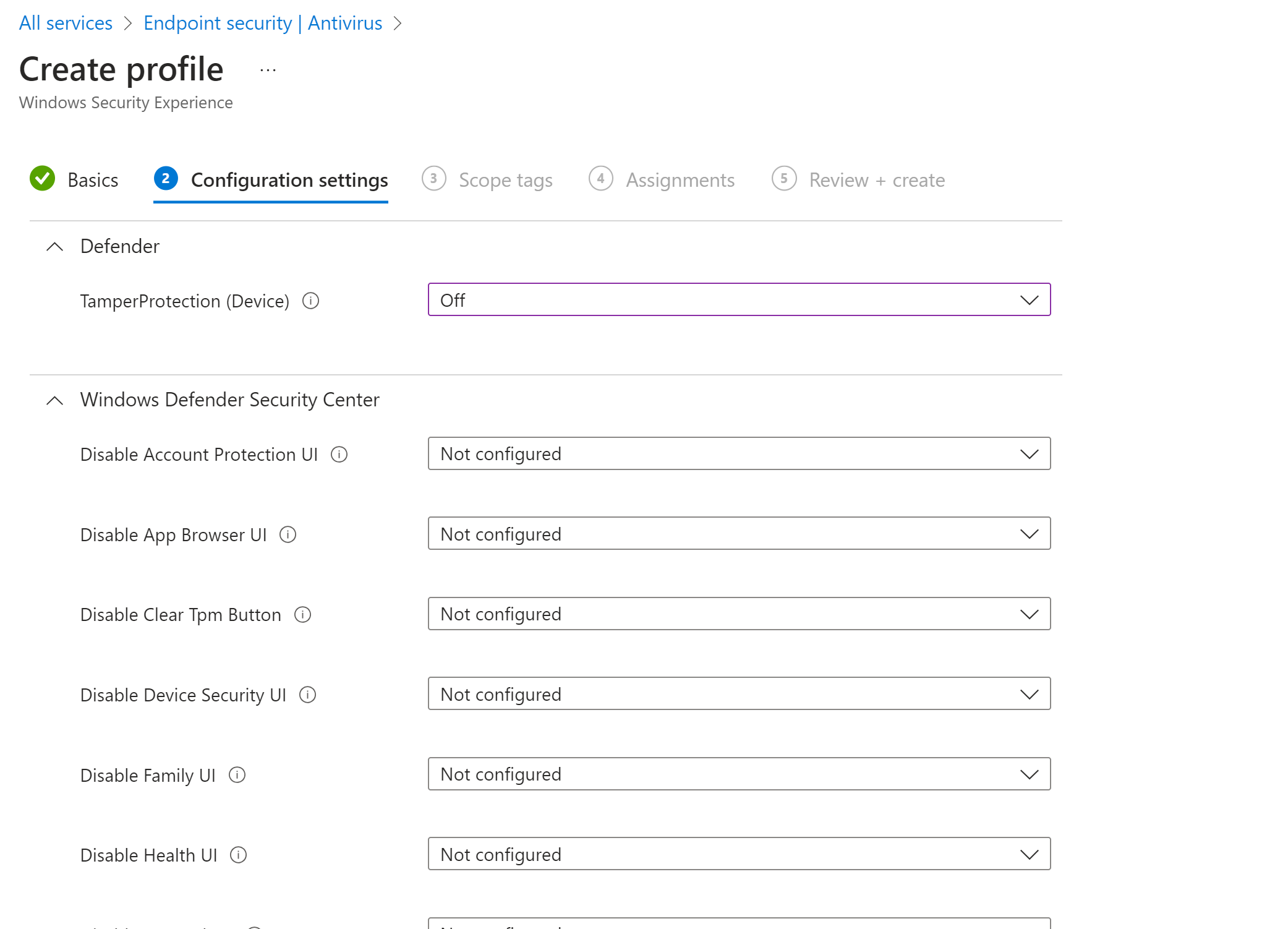 Tamper Protection on Endpoint Defender - Microsoft Q&A