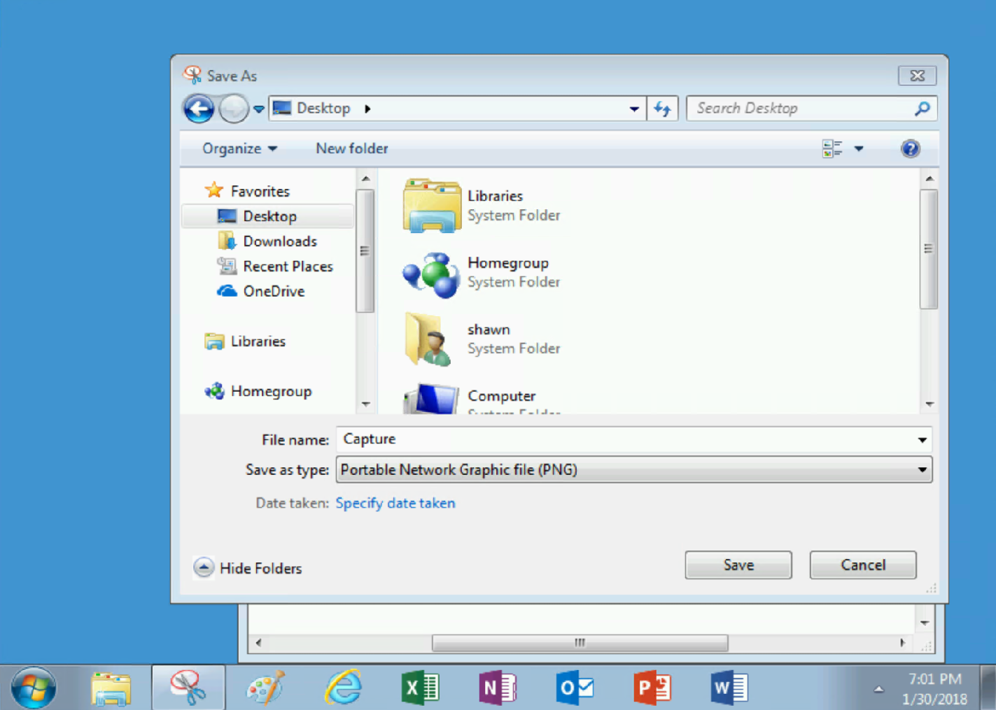 Snipping tool - change default back to save as jpg. - Microsoft Q&A