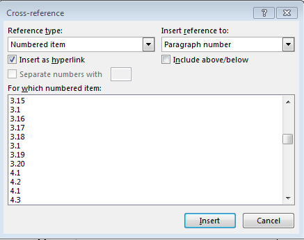 Cross References to Numbered Items that I can't find - Microsoft Q&A