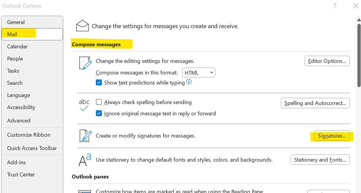 How do I have an outro in my email perminatly like: Thank you sincerely ...