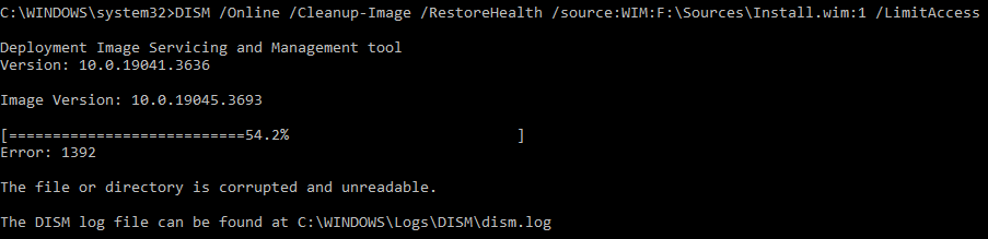 frequent bluescreens and DISM error 1392 - Microsoft Q&A