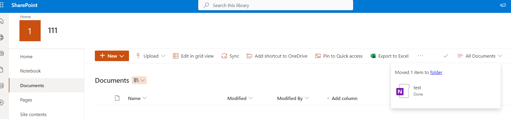 moving onenote from one sharepoint cloud site to another - Microsoft Q&A