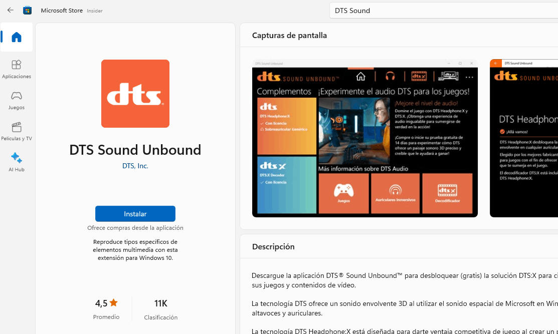 DTS Sound Unbound - Microsoft Q&A