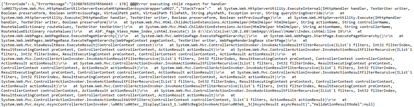 Help Needed With Error Executing Child Request For Handler