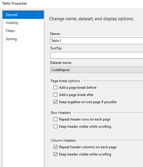 Freeze Headers in SSRS Paginated Report - Microsoft Q&A