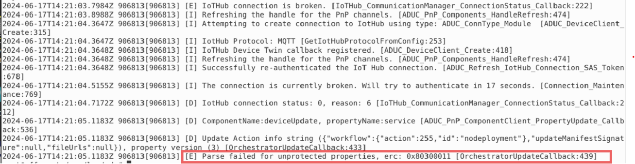 How to fix errno '0x80300011' in deviceupdate-agent - Microsoft Q&A