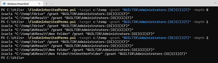 powershell on modifying permissions - Microsoft Q&A