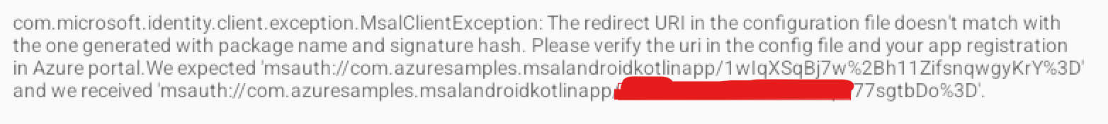 MSAL Persistent Redirect URI Mismatch with Signature Hash; = vs %3D confusion - Microsoft Q&A
