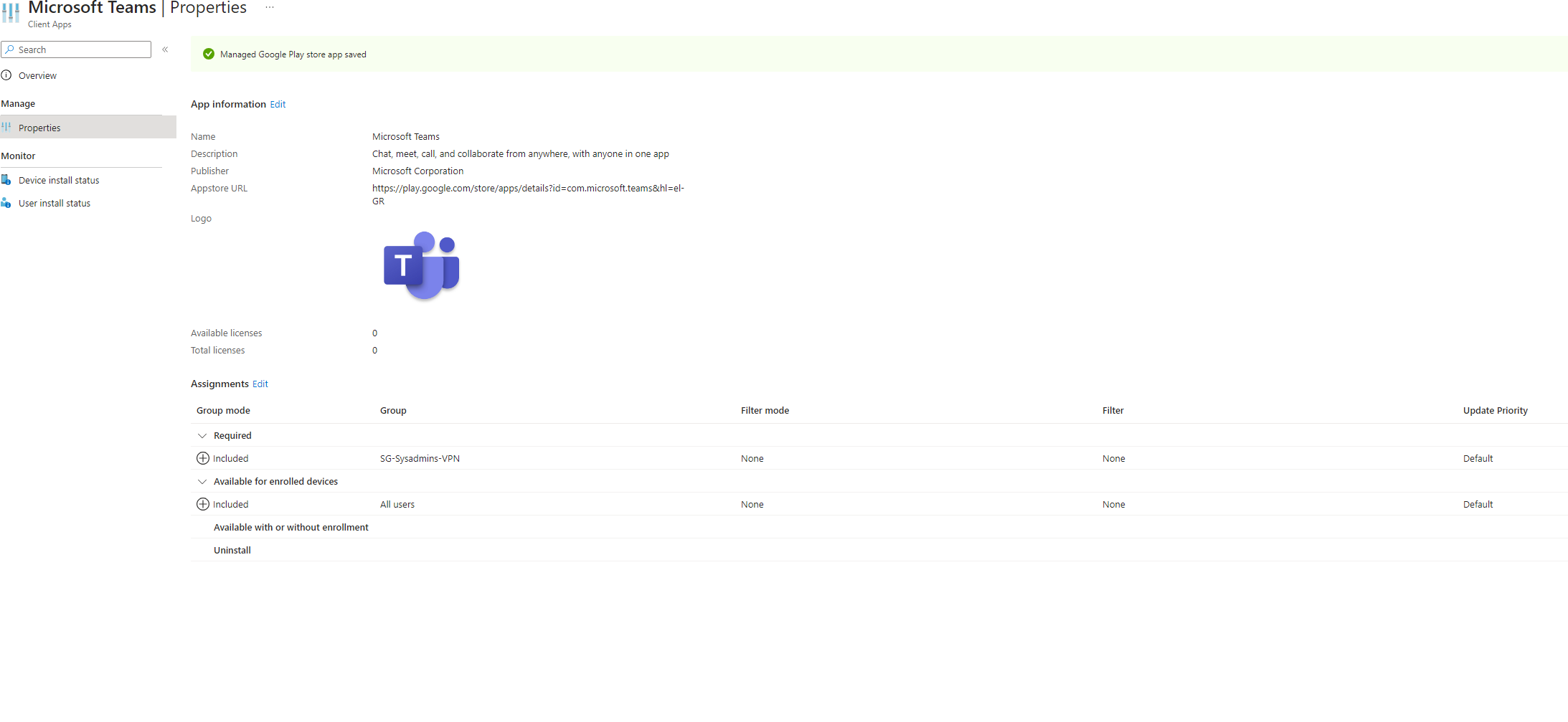 intune company portal android devices question - Microsoft Q&A