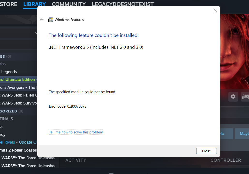 Windows NET. Framework won't enable. How do i fix? - Microsoft Q&A
