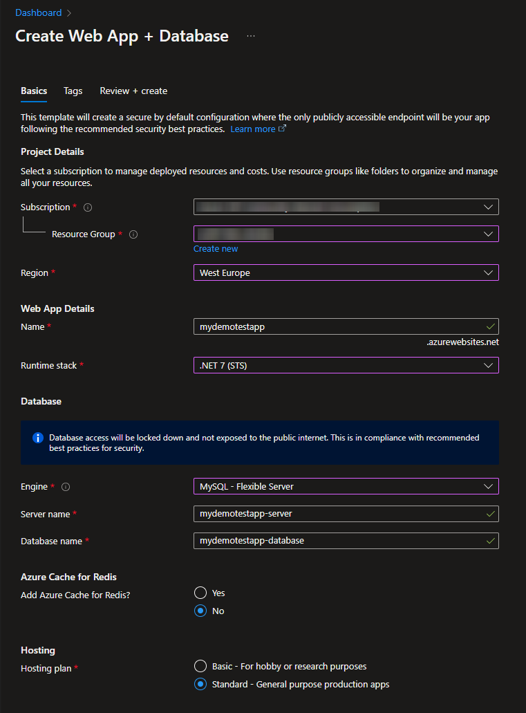 Creating AppService with MySQL db fails - Microsoft Q&A Creating AppService with MySQL db fails - Microsoft Q&A