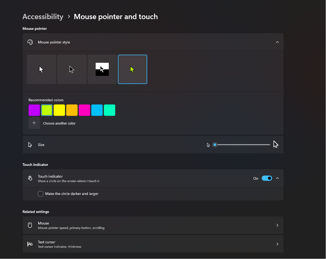 mouse settings for better visibility - Microsoft Q&A