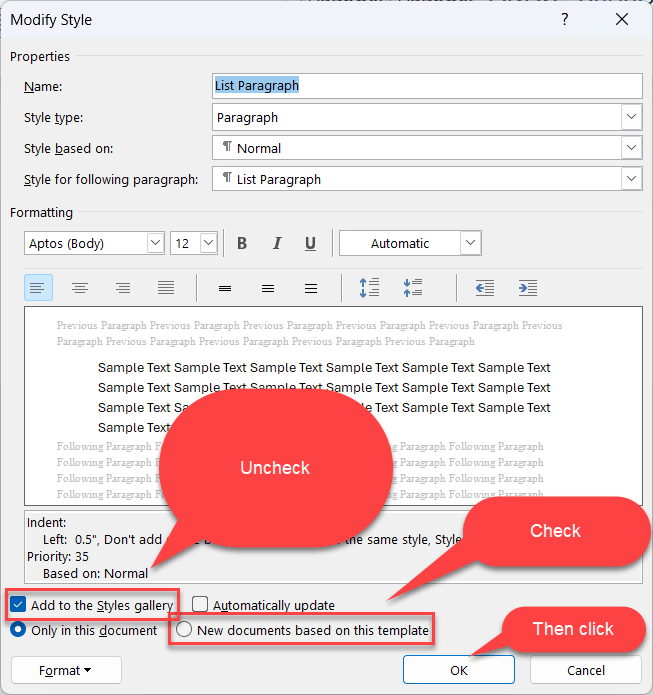 How to permanently remove a STYLE from the STYLES GROUP in Microsoft ...