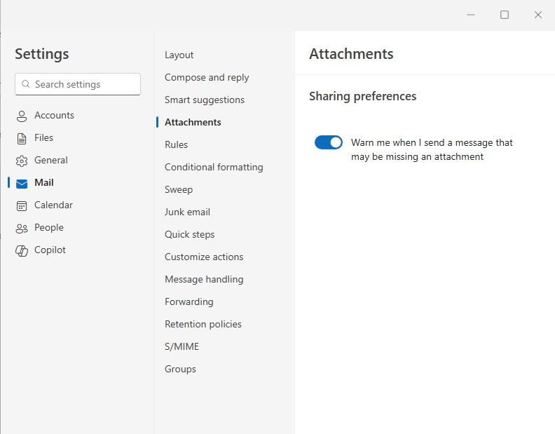Outlook ALWAYS says I may have forgotten an attachment - Microsoft Q&A