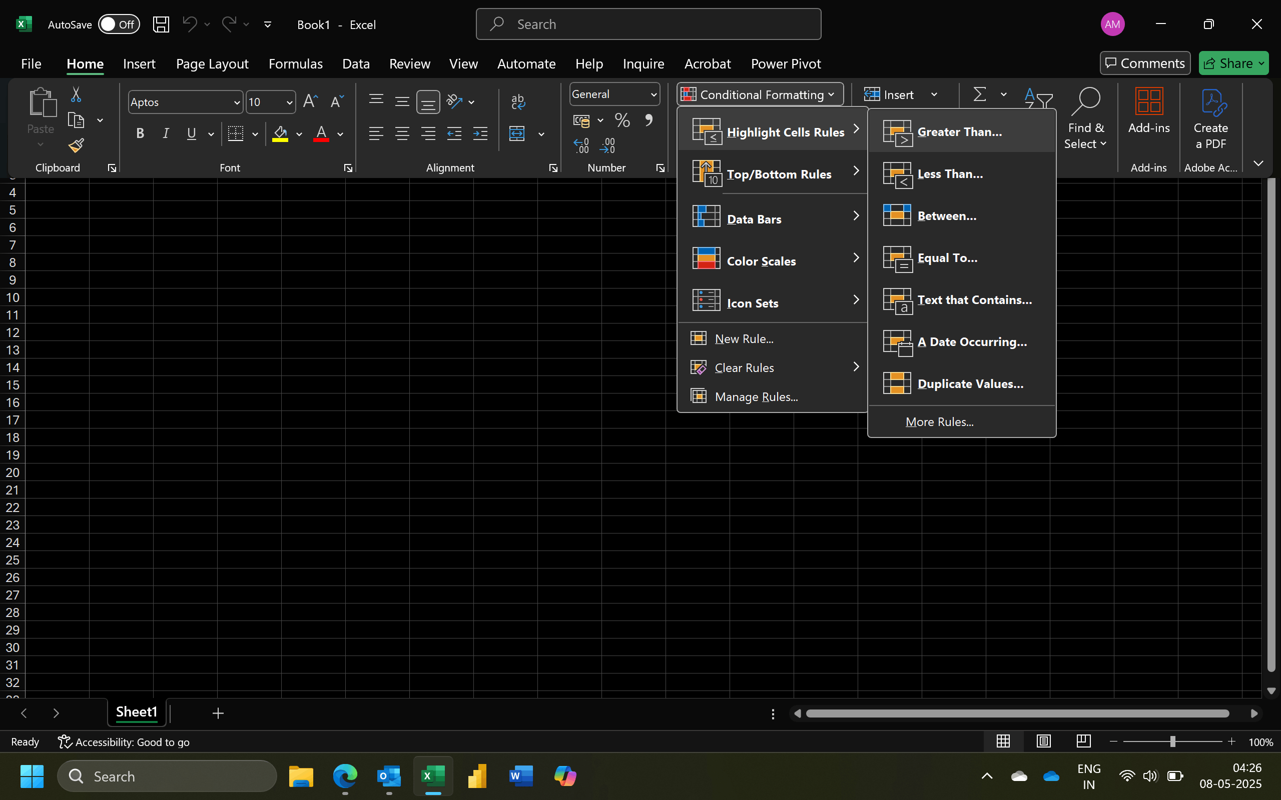 What is the best way to make a conditional formatting rule in excel if ...
