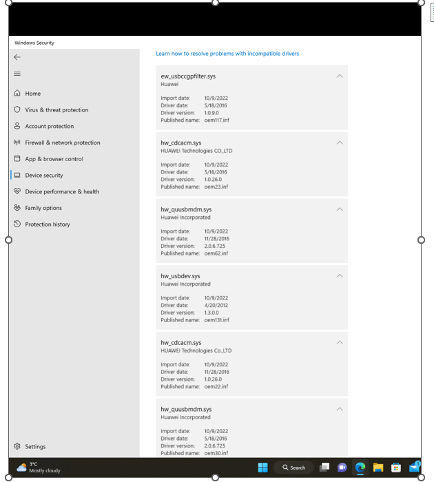Memory integrity turned off due to incompatible drivers - Microsoft Q&A