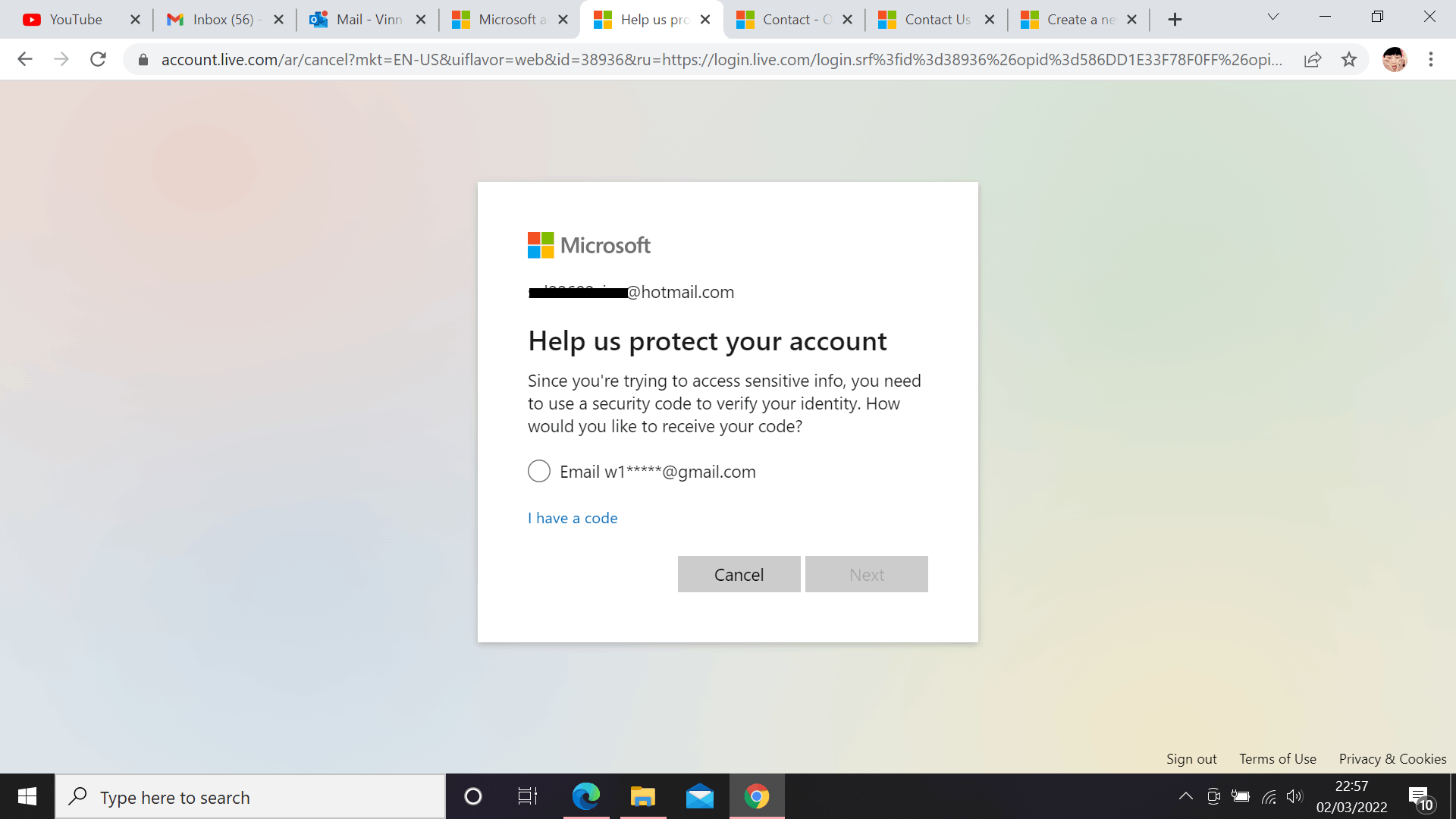 Recovery email not mine - Microsoft Q&A