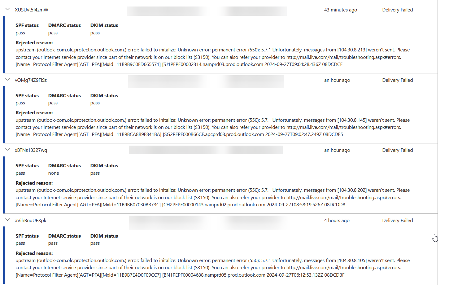 Cloudflare email forwarding ips blocked by outlook - Microsoft Q&A