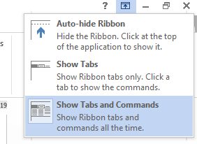 Collapse Ribbon - Microsoft Q&A