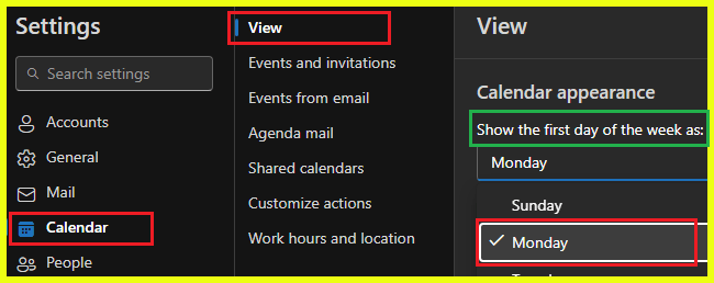 Outlook Calendar 5 day view with 3 day work week - Microsoft Q&A
