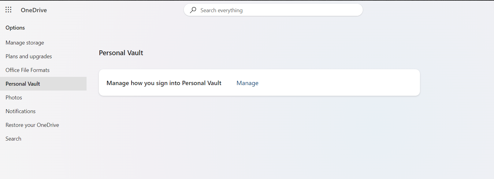 Personal Vault in One Drive how do I get rid of it like Co-Pilot its a ...