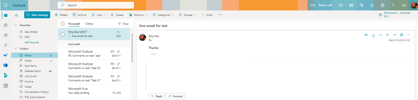 Forward and Back Buttons Gone in Outlook Web - Microsoft Q&A