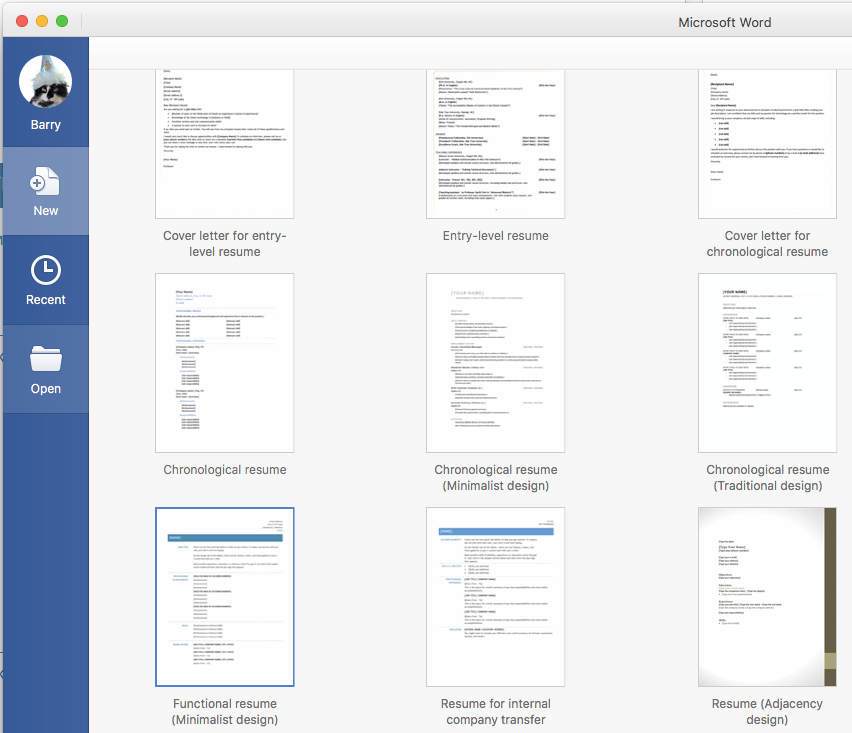 How to add skills sections using "Functional resume" template in Office ...