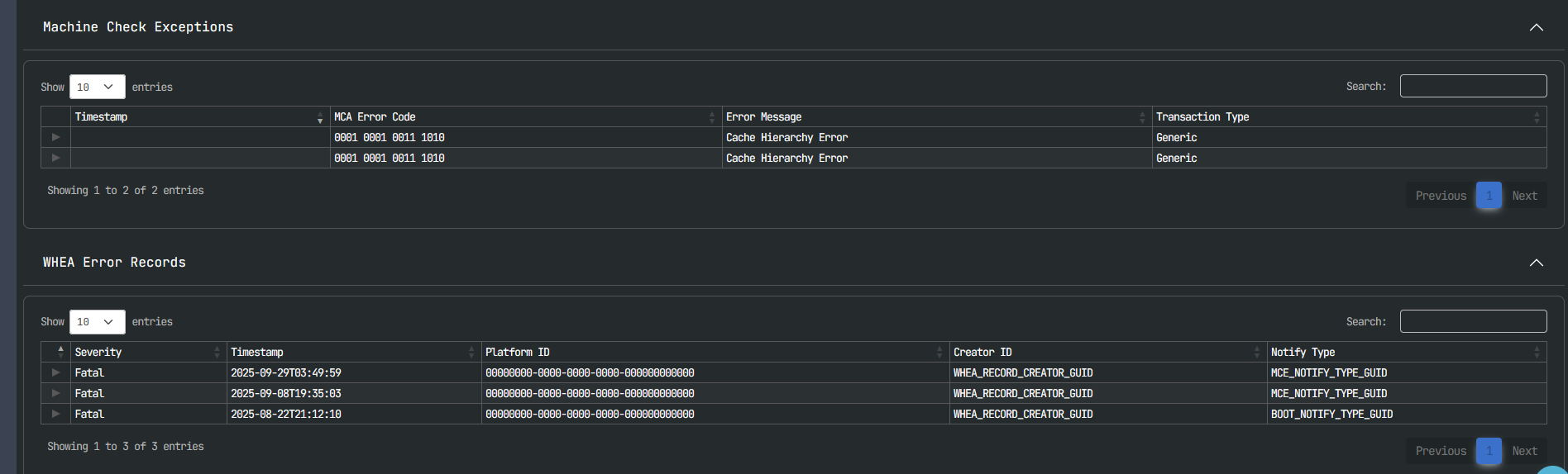 random BSODs, WHEA_UNCORRECTABLE_ERROR and Cache Heirarchy Errors ...