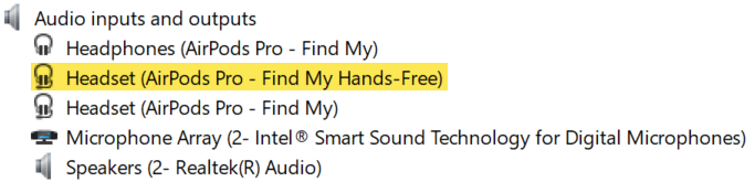 Airpods Hands Free bluetooth connection is no longer available ...