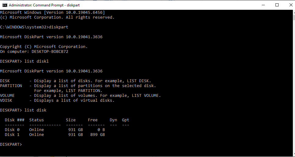 Reformatted a Disk FAT32 1TB to USB 32GB, now want to go back to FAT32 ...