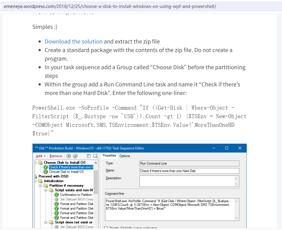 How To Create The Page To Let User Select The Disk To Install Os