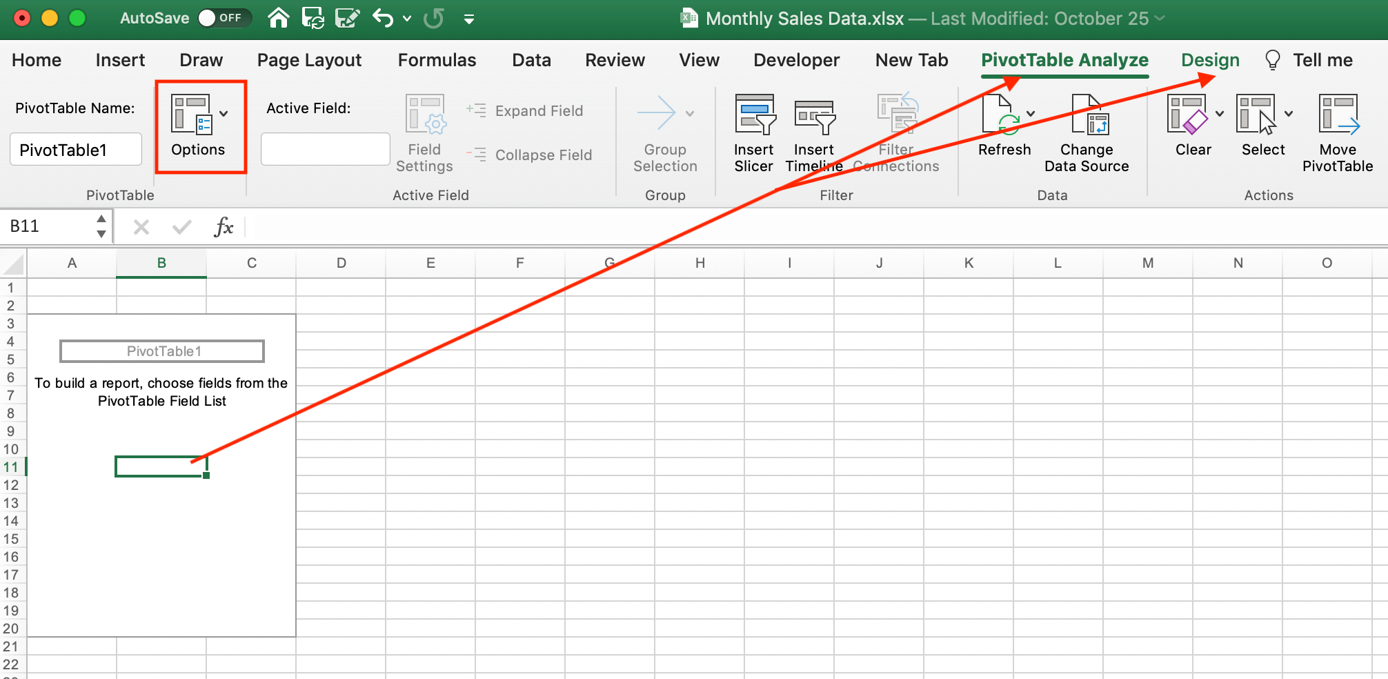 Excel insert pivot ribbon - Microsoft Q&A