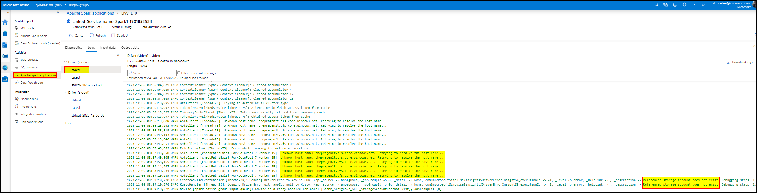 Synapse Pyspark Secondary Linked Service Credential Unable To Read Files Microsoft Qanda 3400