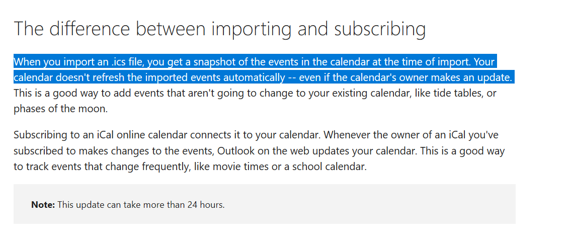 Events in a sharepoint communication site and syncing with my outlook ...