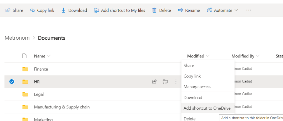 OneDrive error "We can't sync your shortcut ... however you can access ...