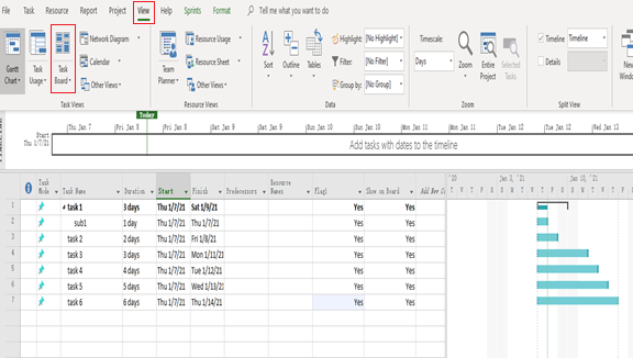 MS Project Task boards not working - Microsoft Q&A