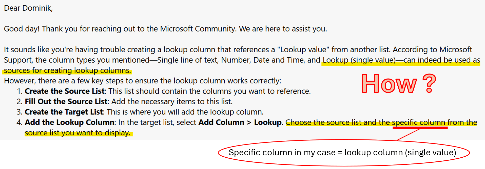 MS List: reference Lookup value in Lookup Column - Microsoft Q&A