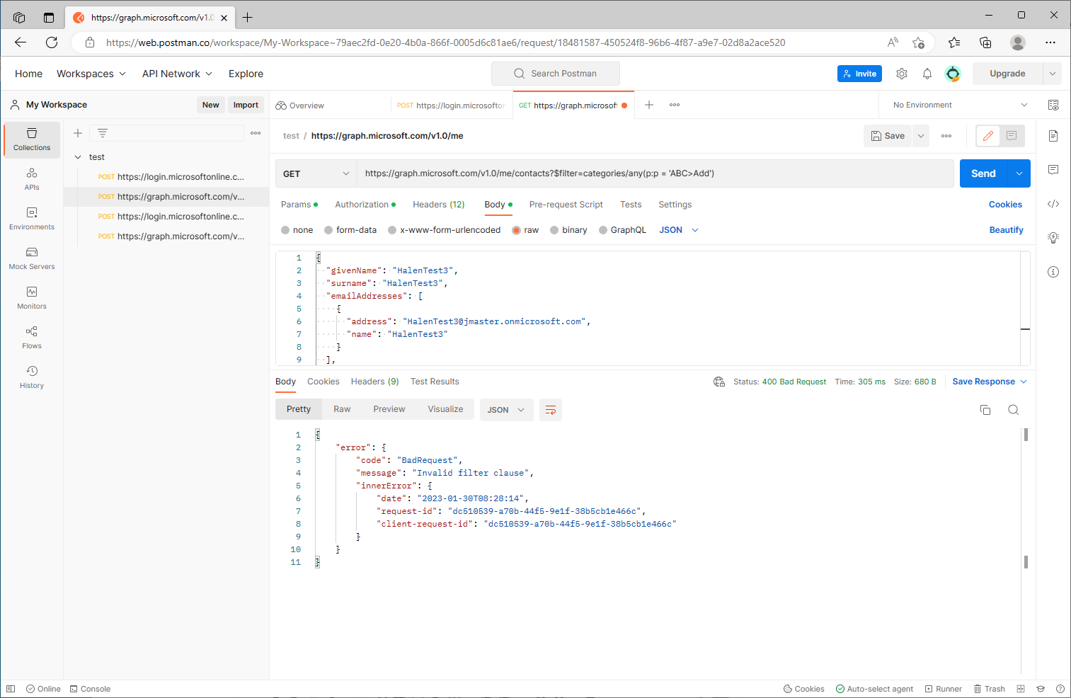How to Filter Contacts by Category with GraphQL - Microsoft Q&A
